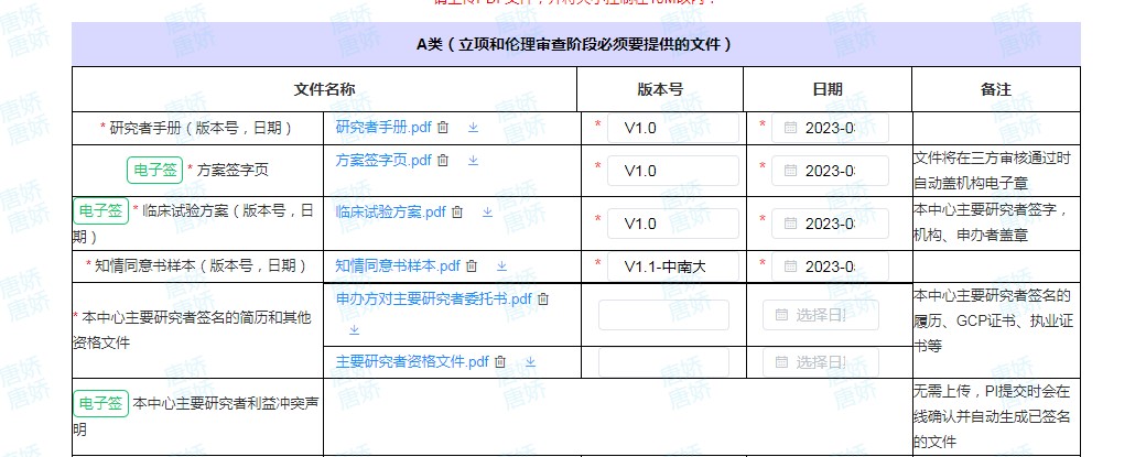 CTRI系统电子签名/签章操作手册 - 中南大学湘雅三医院国家药物临床试验机构